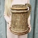 Antique Wood Vase Primitive Wooden Pitcher Rustic Home Decor Tall Vase ...