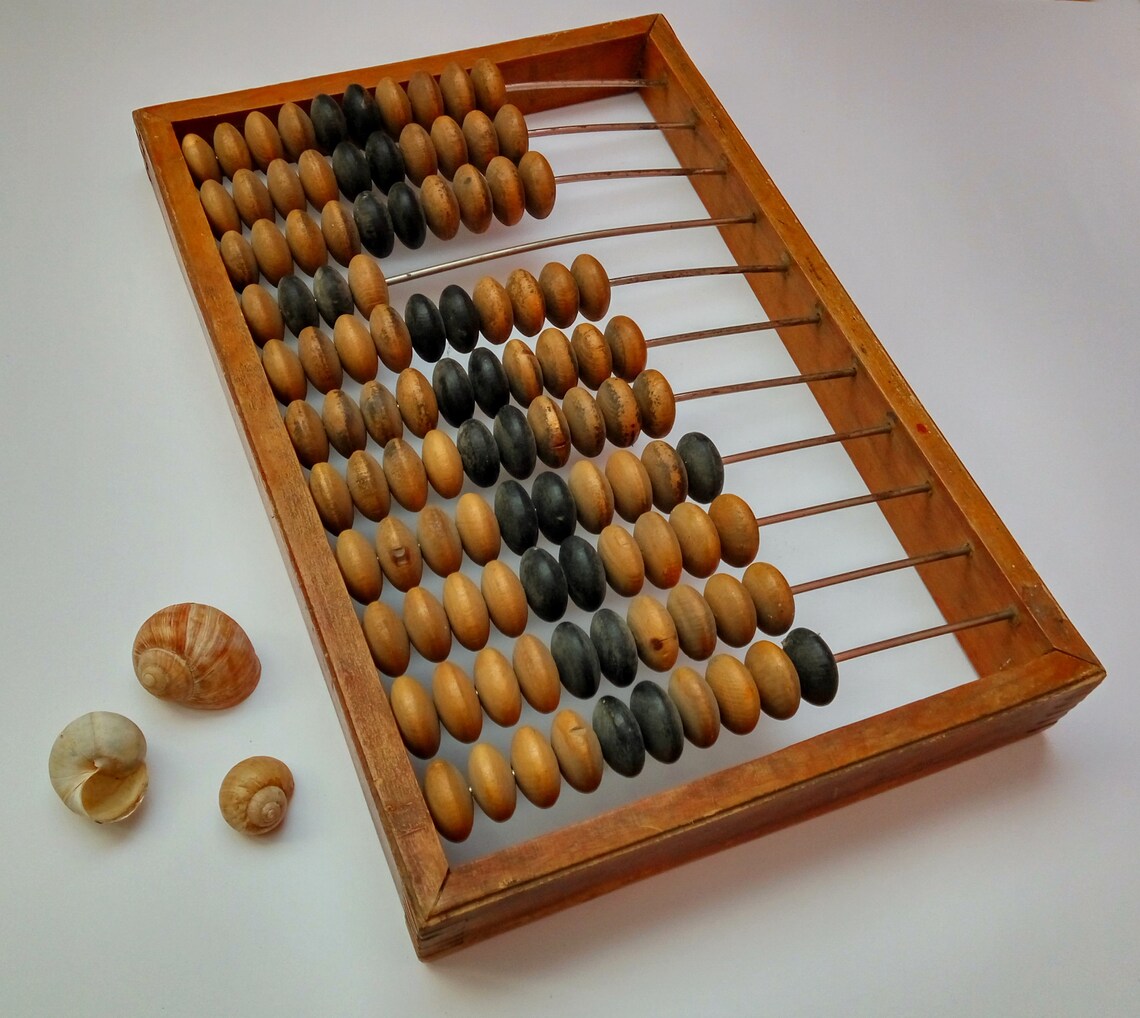 Very large wooden abacus wall Retro calculator Counting frame | Etsy