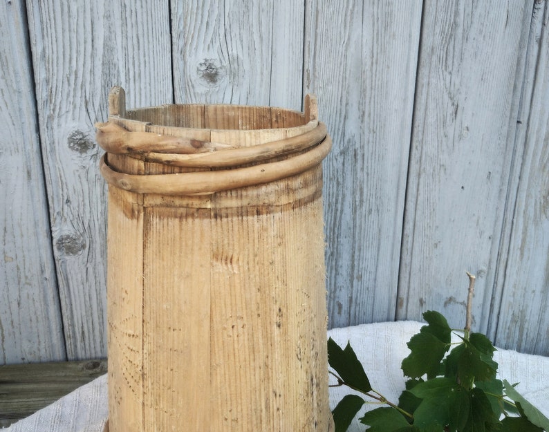 Primitive Antique Wooden Vase Ancient Ladle for Drink XL | Etsy
