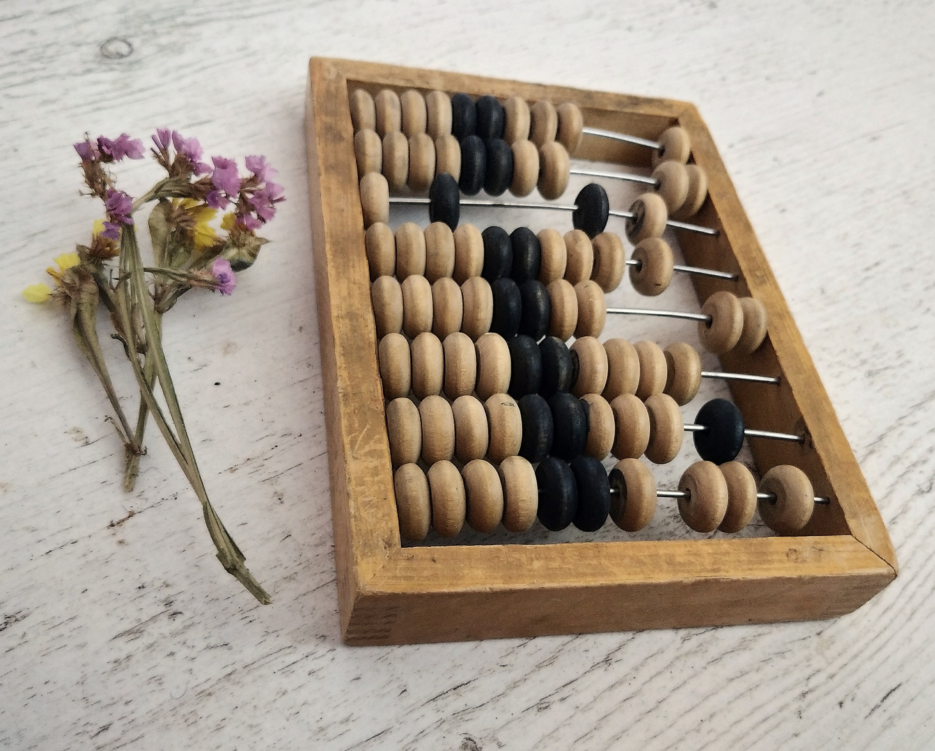 Wooden Abacus Frame New Vintage Russian Abacus With Factory - Etsy UK