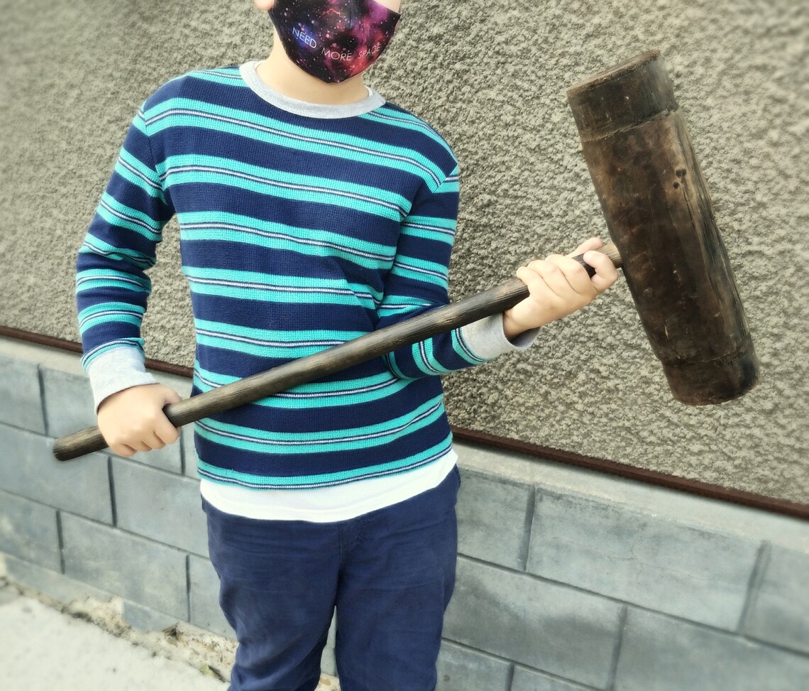 Real antique hammer Thors hammer Large hammer Wooden weapon | Etsy