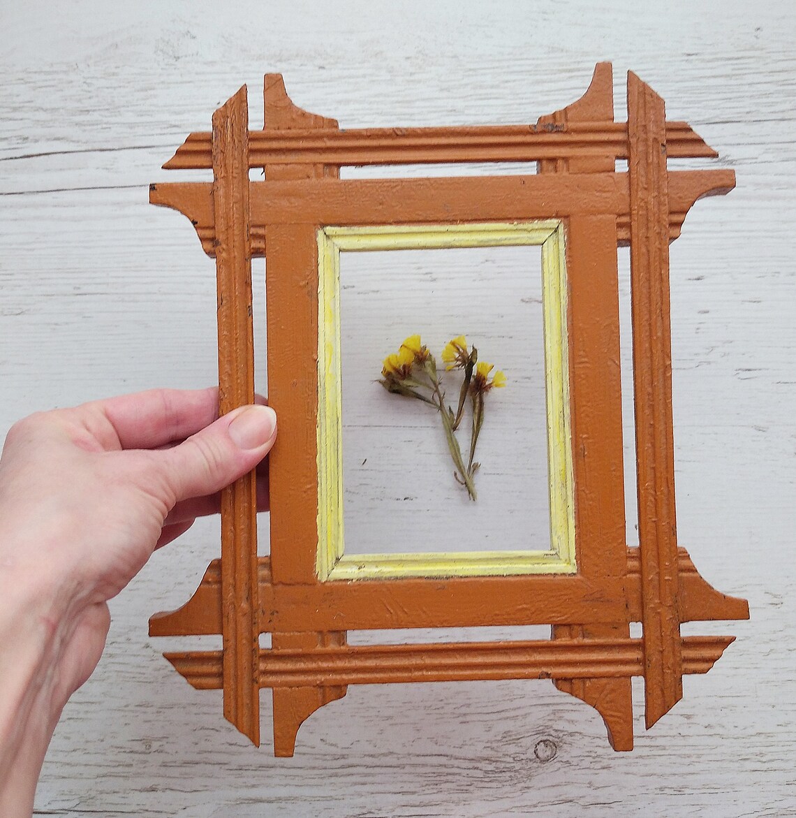 Antique wooden frame Wood picture frame 11 Old photo | Etsy