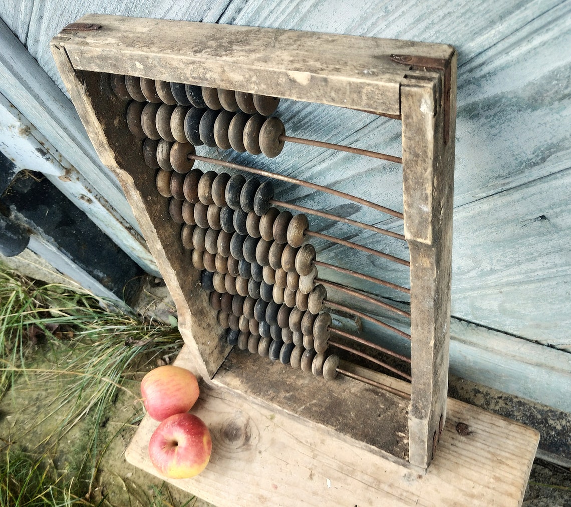 Vintage Abacus Wooden Frame Abacus Wooden Abacus Shabby - Etsy