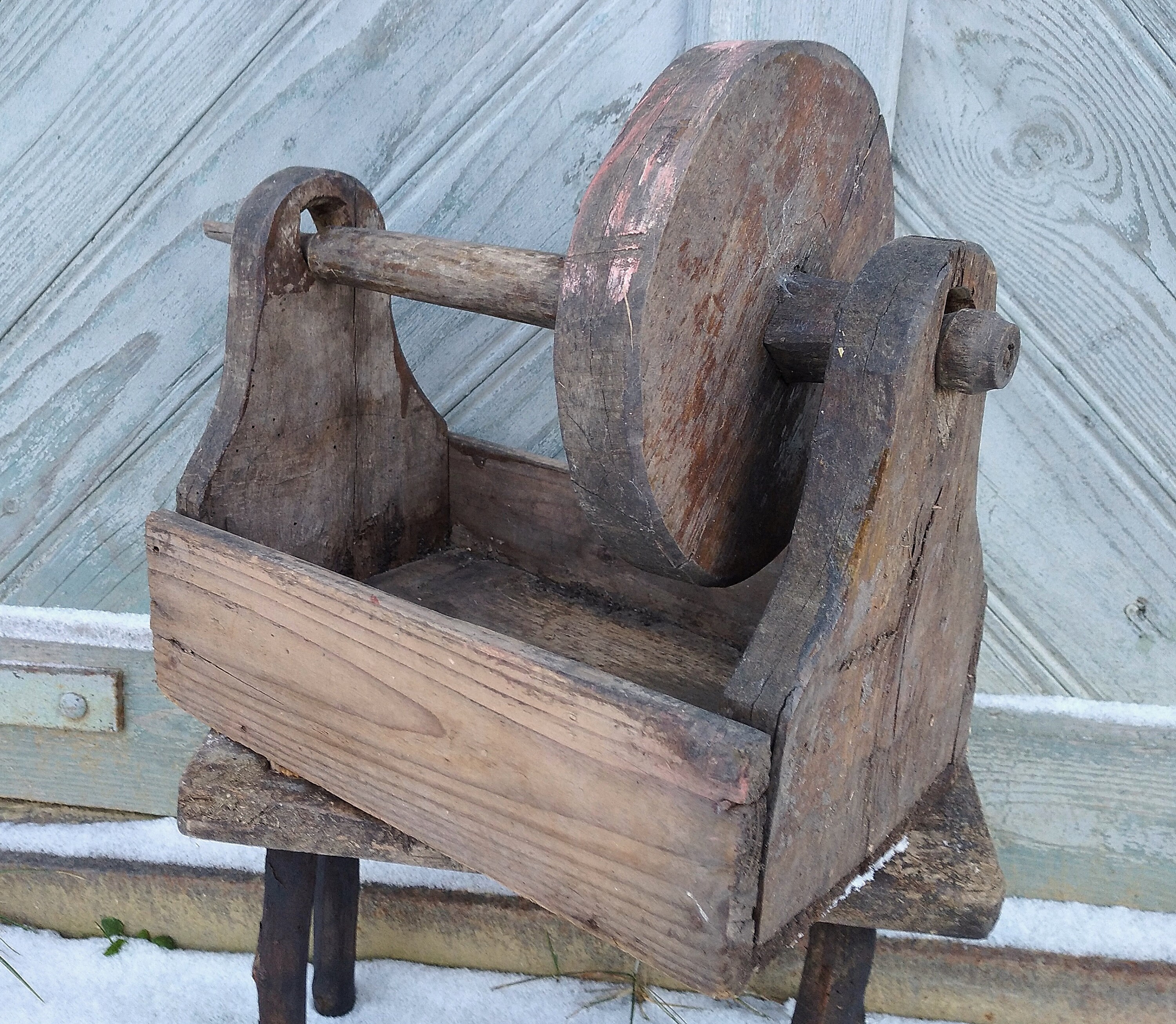 Primitive antique spinning wheel Rustic home decor Old wooden | Etsy