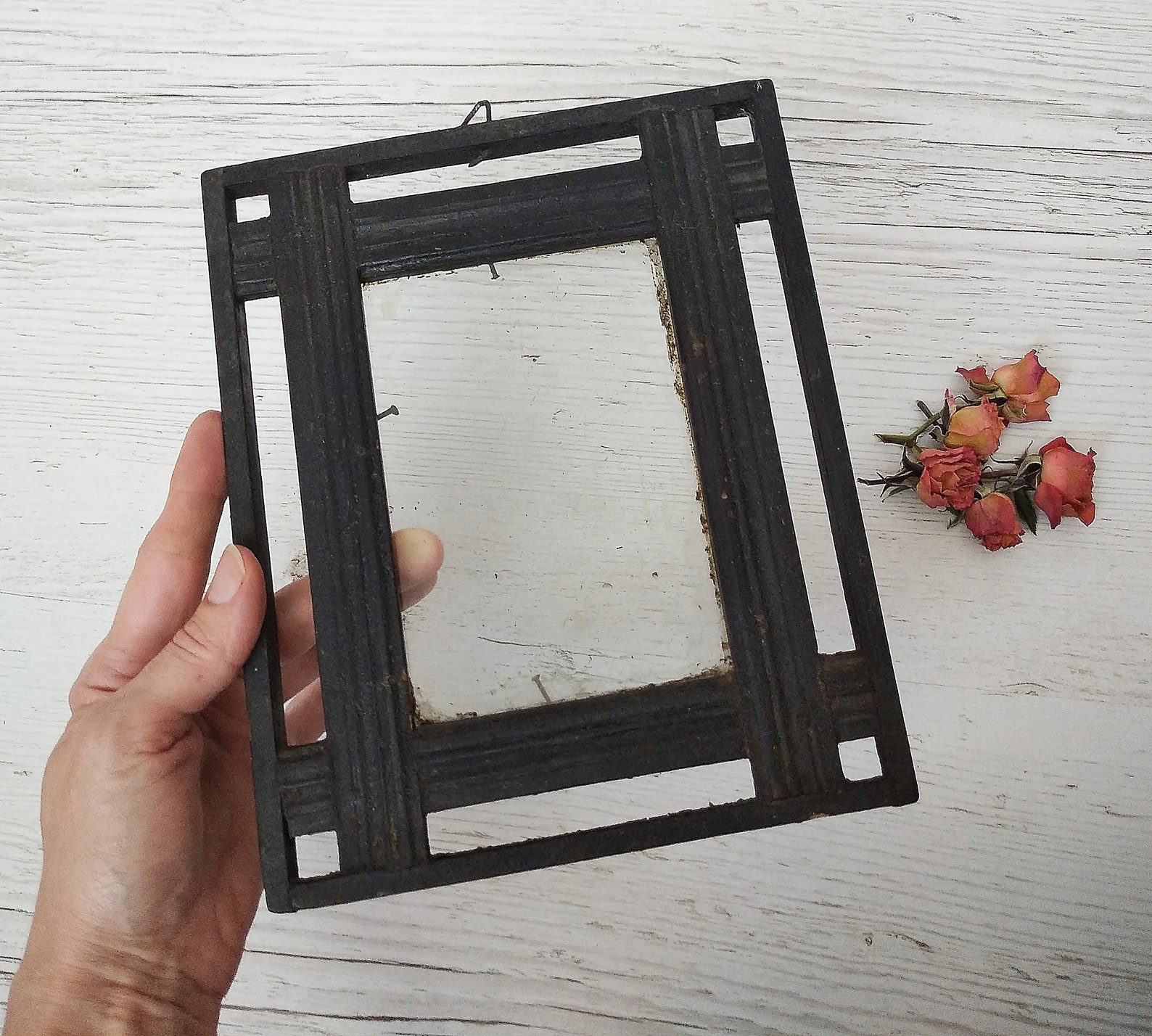 Antique Wood Frame Primitive Photo Frames Rustic Hand Carved - Etsy