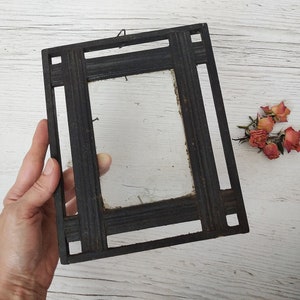 Antique Wood Frame Primitive Photo Frames Rustic Hand Carved Country ...