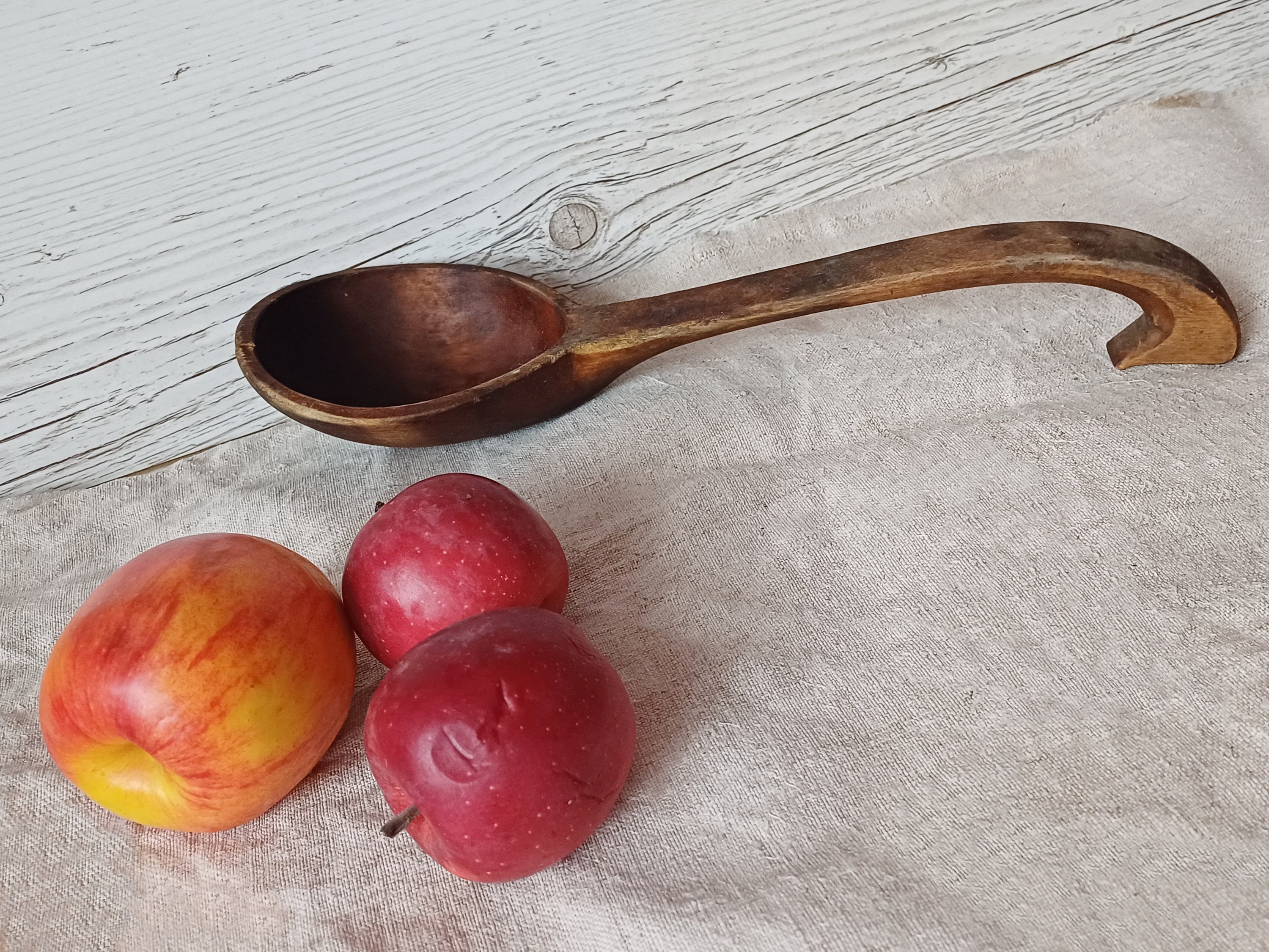Large Wooden Spoon From Antique Country Kitchen Rustic Decor of Hand ...
