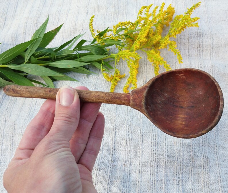 Vintage wooden spoon Primitive antique wood Rustic kitchen | Etsy