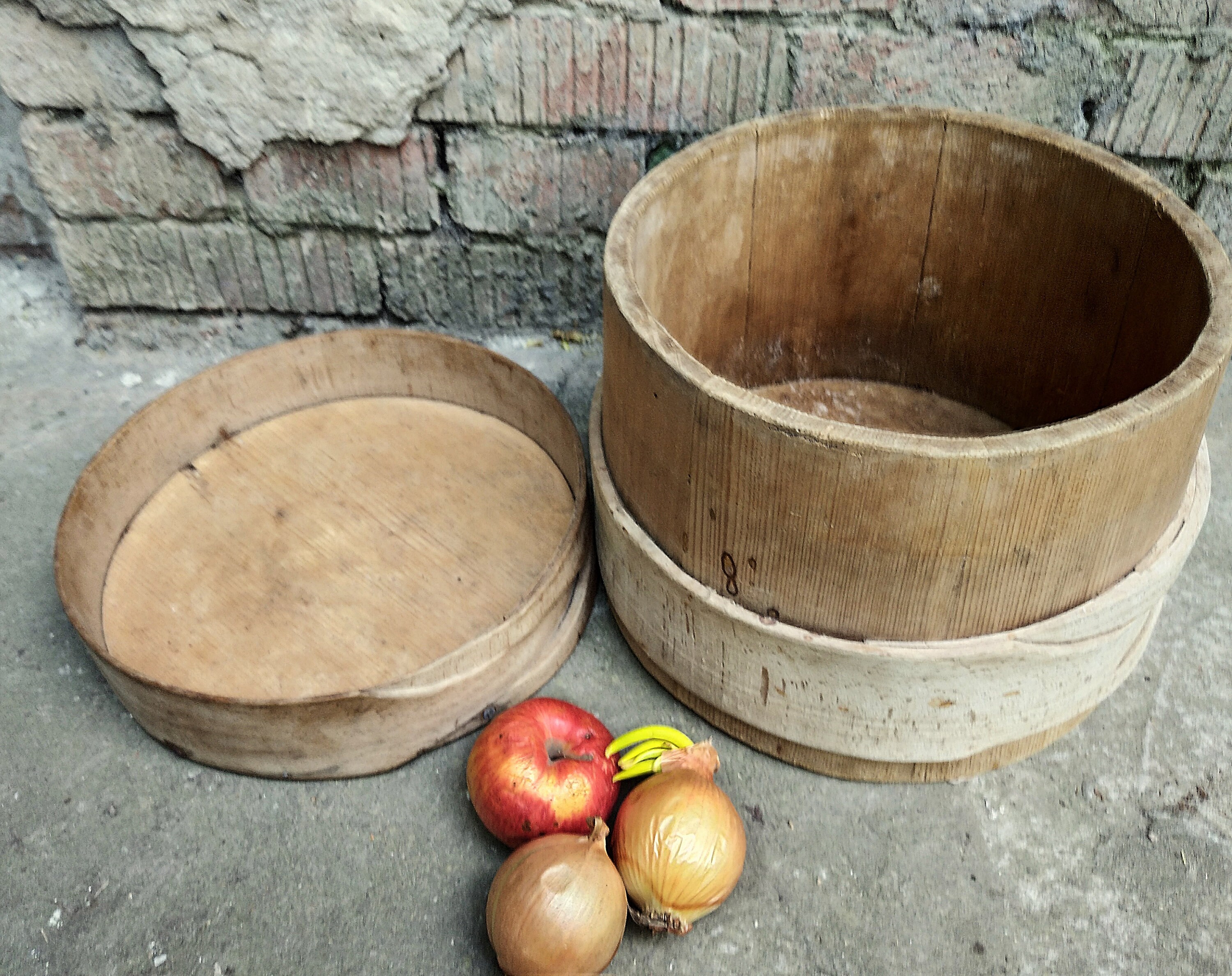 Primitive antique wooden box with lid made by unique | Etsy