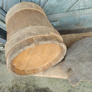 Primitive Antique Wooden Pitcher With a Lid Unique Ancient - Etsy