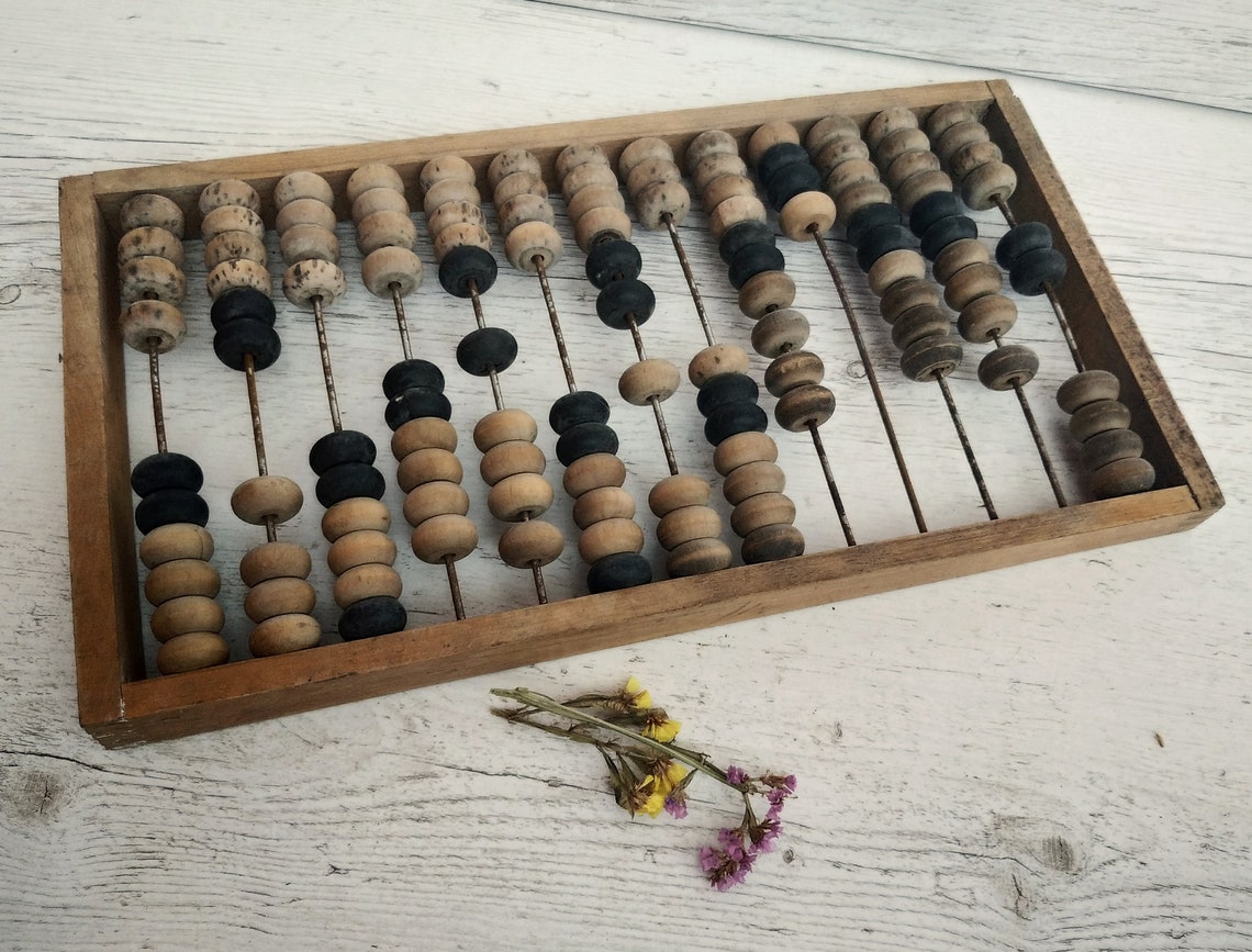 Wooden Abacus Wall Decor Frame Shabby Office Wall Hanging Very | Etsy