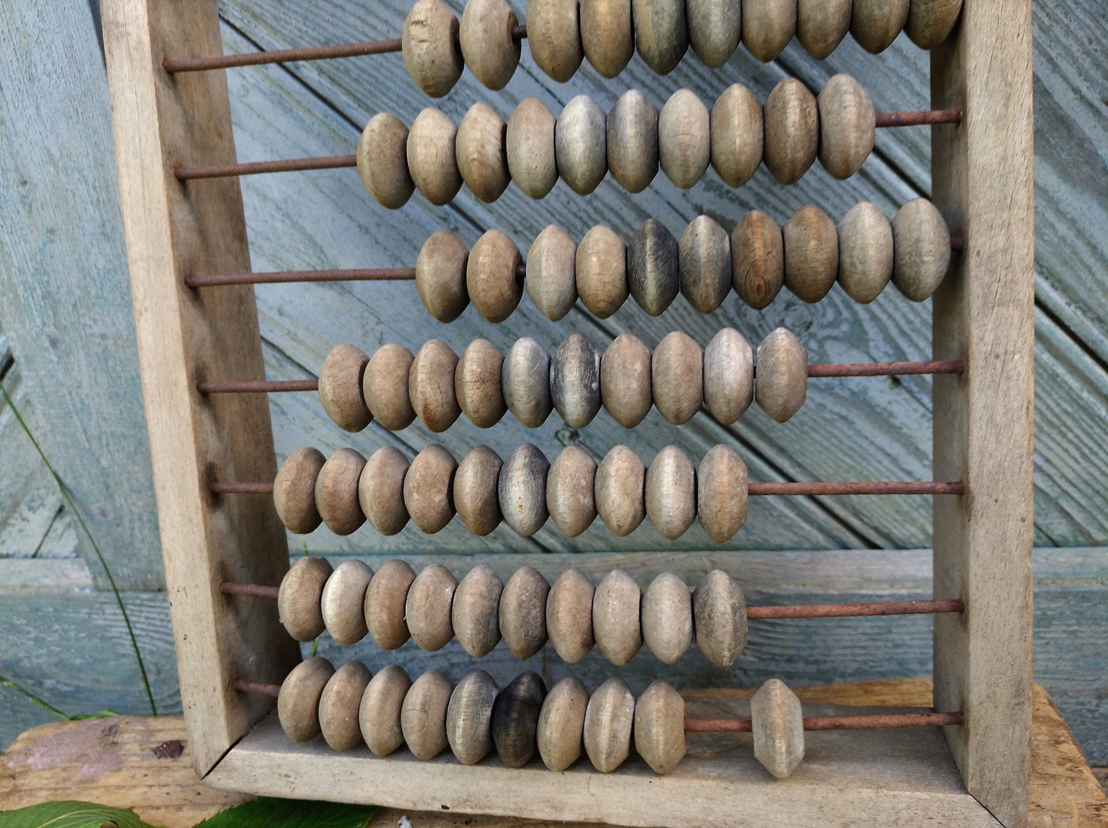 Vintage abacus Wooden frame abacus Wooden abacus Shabby | Etsy