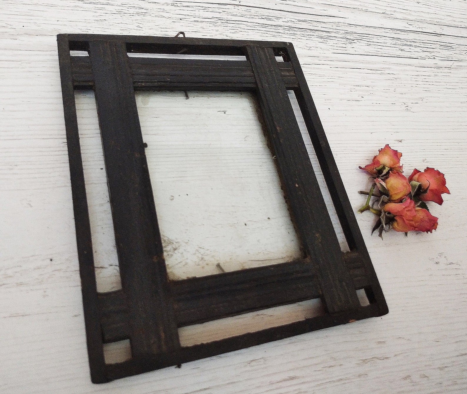 Antique Wood Frame Primitive Photo Frames Rustic Hand Carved - Etsy