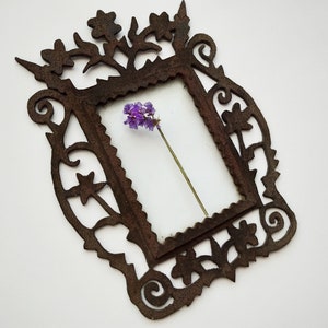 Antique wood frame Primitive photo frames Hand carved rustic | Etsy