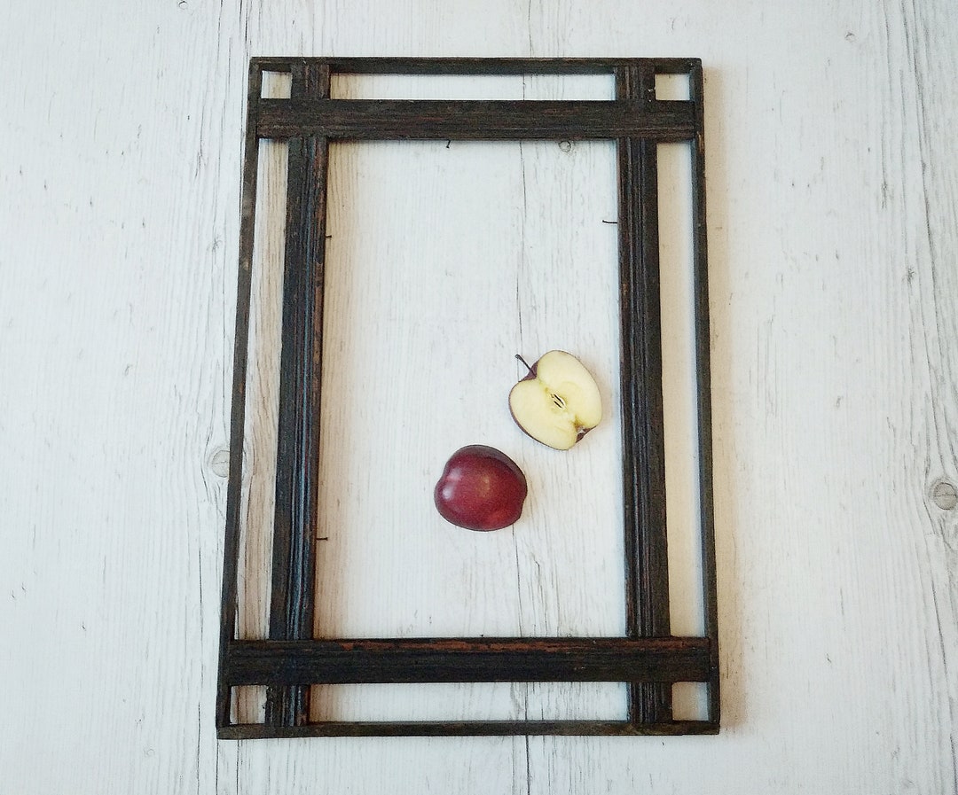 Large Wooden Frame 22" Farmhouse Photo Frame Primitive Antique Picture ...