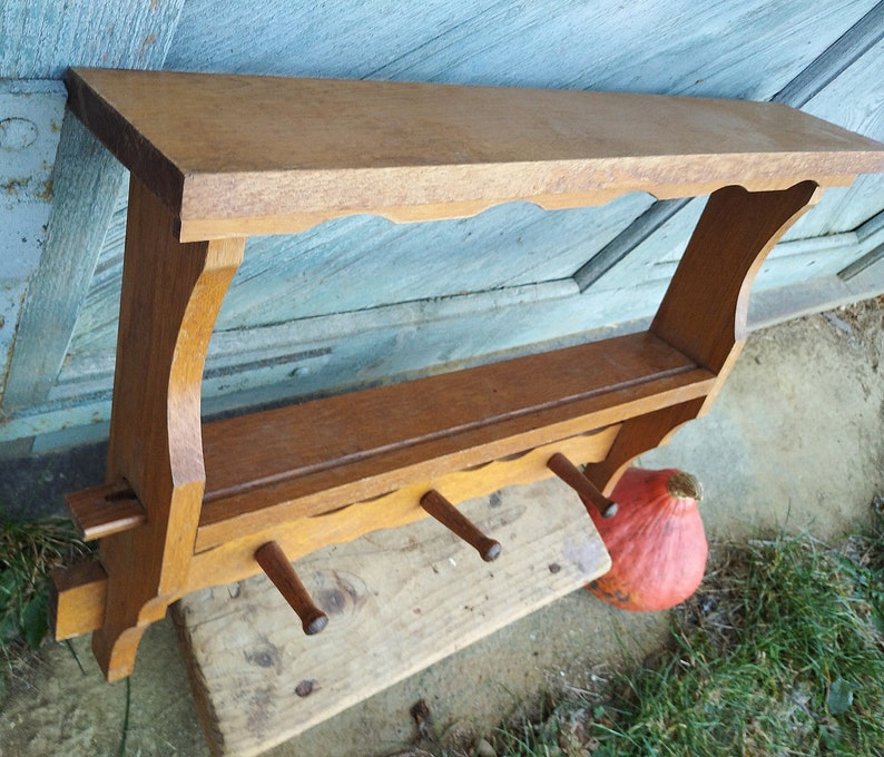 Rustic Wall Rack Wooden Towel Rack Farmhouse Kitchen Wall - Etsy