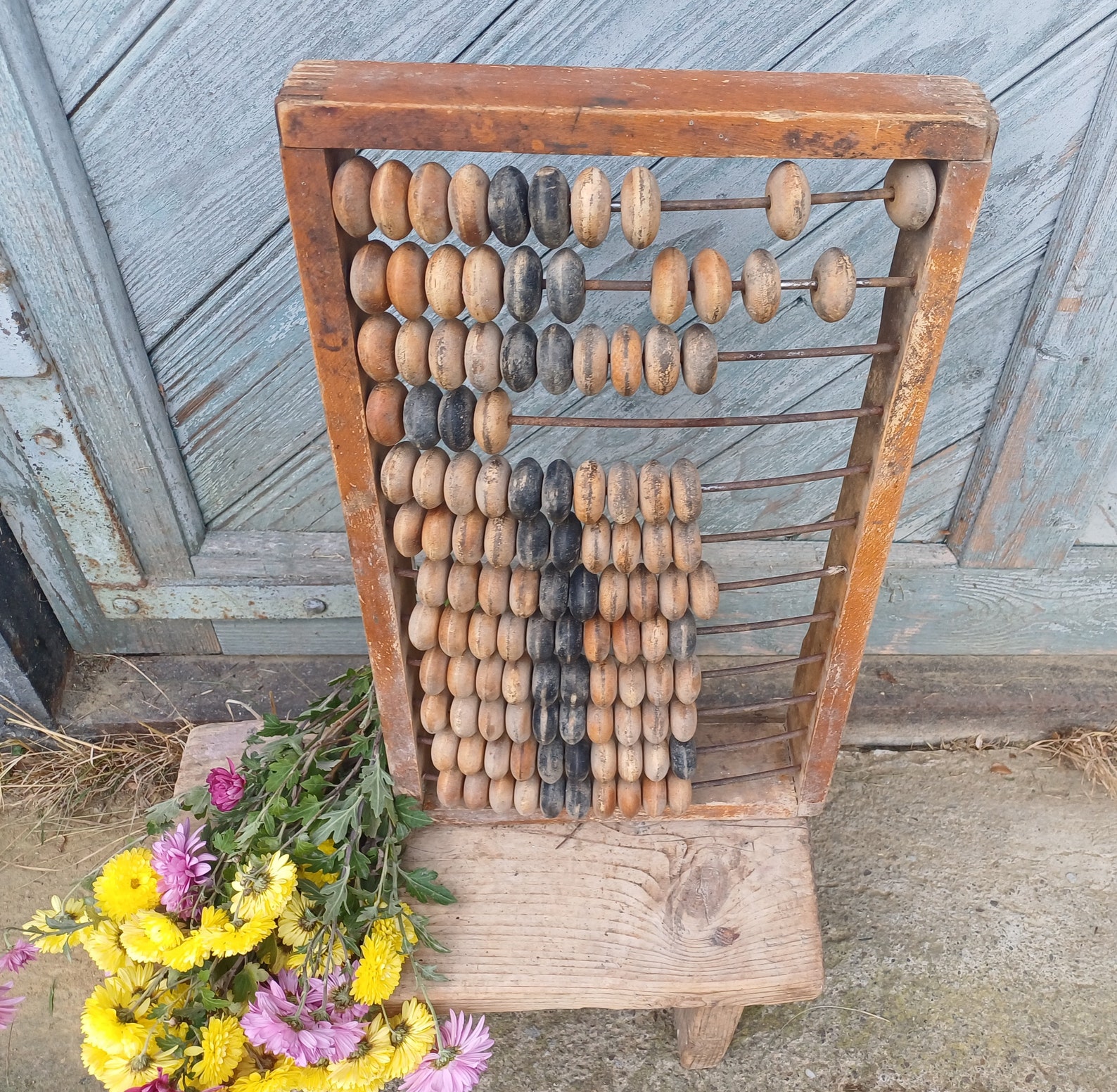 Large Wooden Abacus Wall Office Decor Gift Idea Vintage Wood Abacus ...