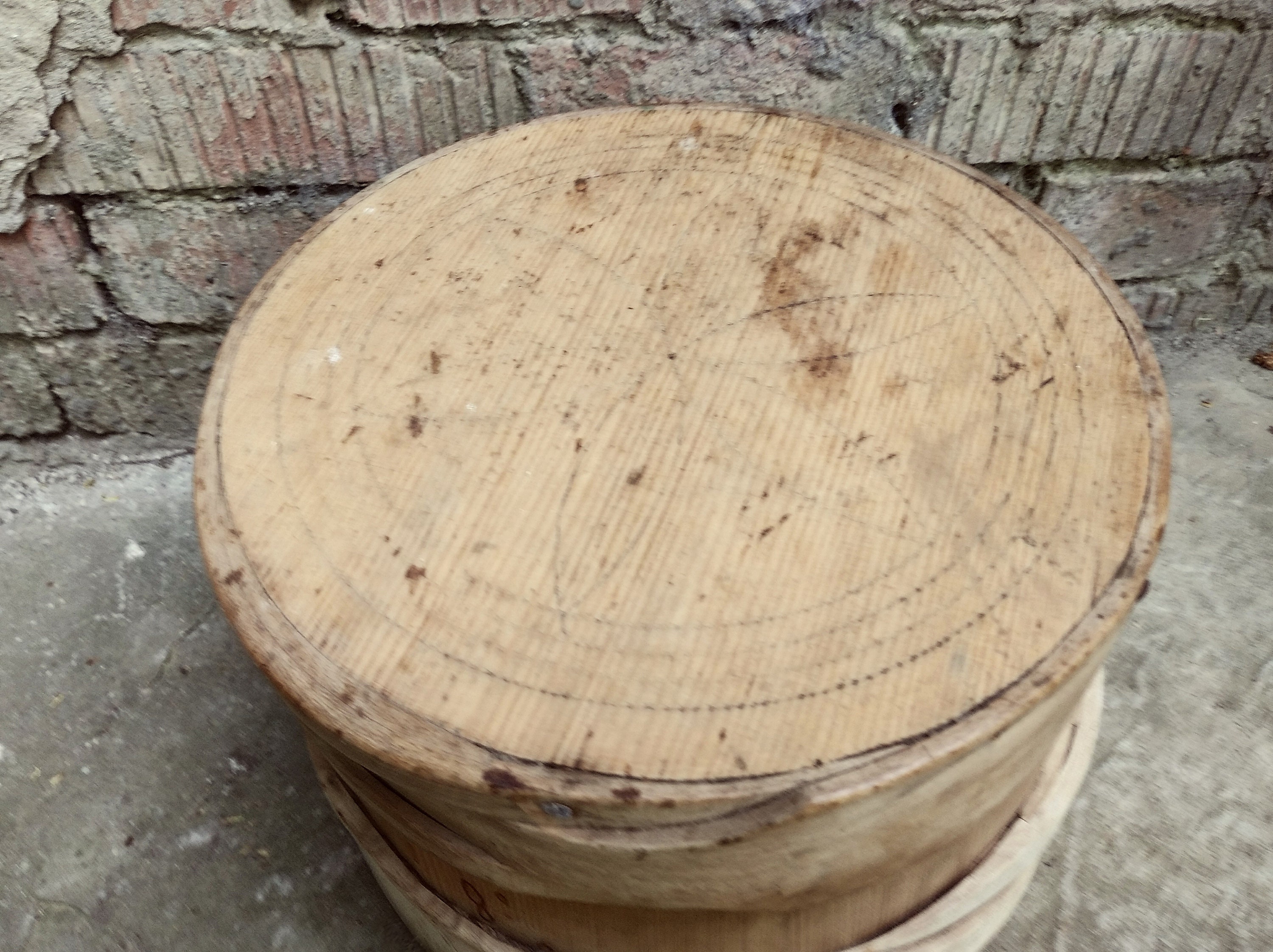 Primitive antique wooden box with lid made by unique | Etsy