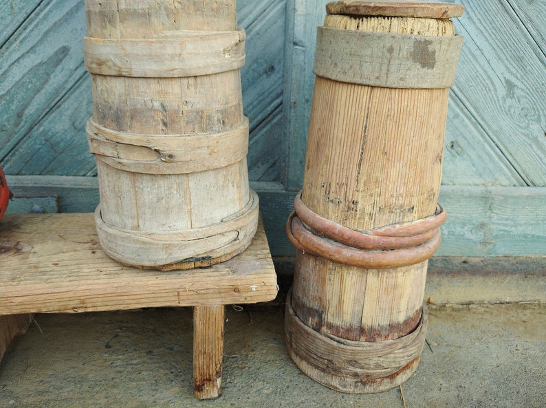 Antique Butter Churn Primitive Country Decor Antique Wooden Bowl Large ...