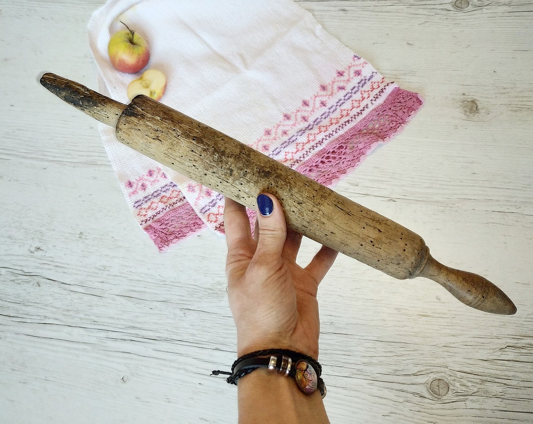 Wooden Rolling Pin Amber Rustic Decor for Kitchen Country - Etsy