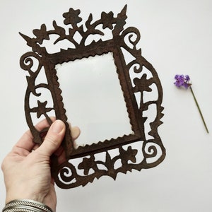 Antique wood frame Primitive photo frames Hand carved rustic | Etsy