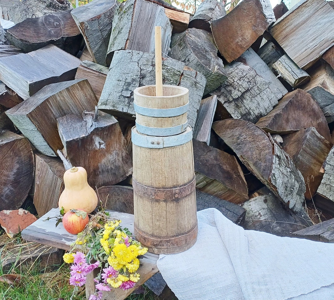 Wooden Butter Churn Primitive Antique Country Decor Large Churn ...