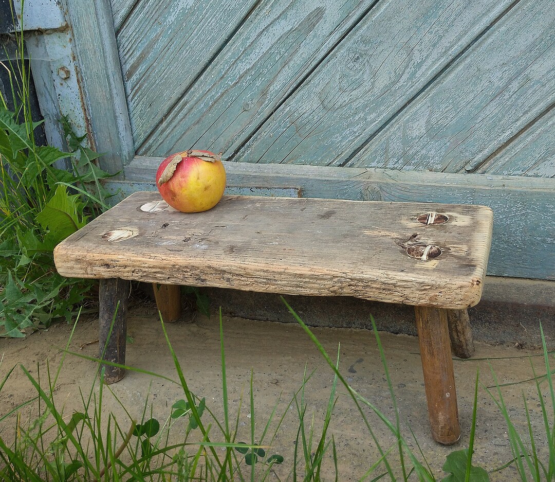 Primitive Milking Stool Small Bench Rustic Wood Bench Vintage - Etsy