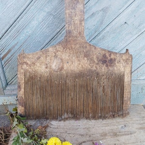 Primitive Antique Wooden Wool Comb Rustic Home Decor Country Wall ...