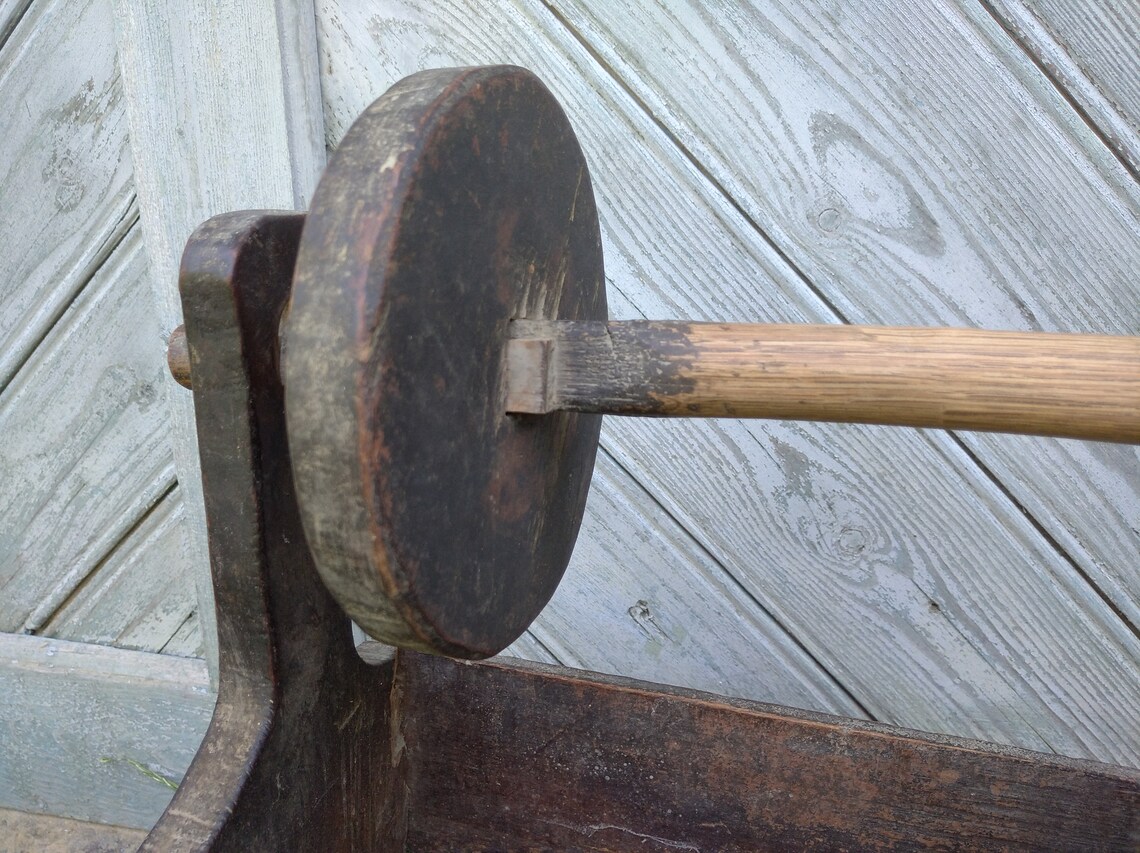 Antique Spinning Wheel Primitive Antique Wooden Tool Rustic - Etsy