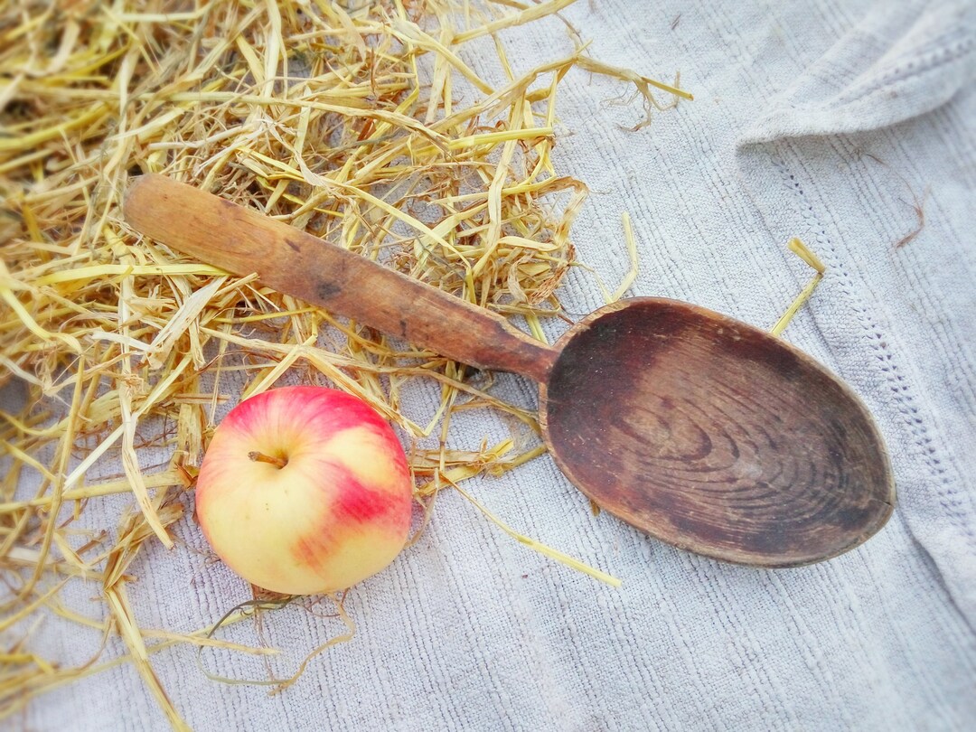 Large Wooden Spoon From Antique Country Kitchen Rustic Decor - Etsy