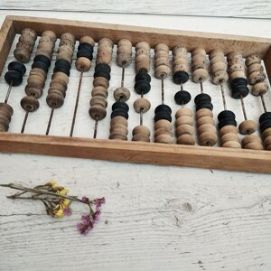 Wooden Abacus Wall Decor Frame Shabby Office Wall Hanging Very Old Wood ...