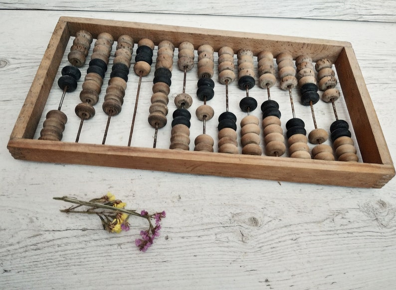 Wooden Abacus Wall Decor Frame Shabby Office Wall Hanging Very | Etsy