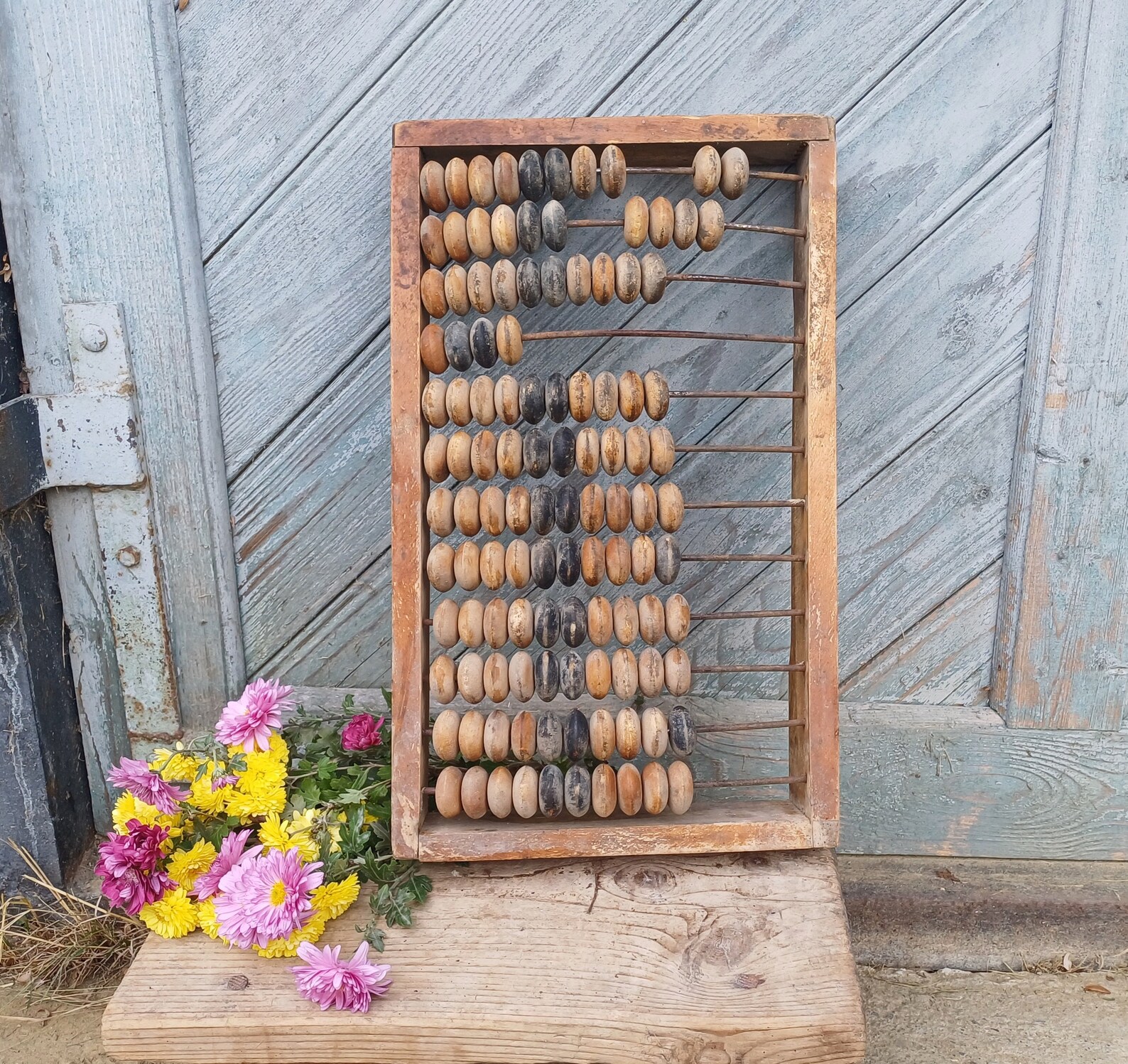 Large Wooden Abacus Wall Office Decor Gift Idea Vintage Wood Abacus ...