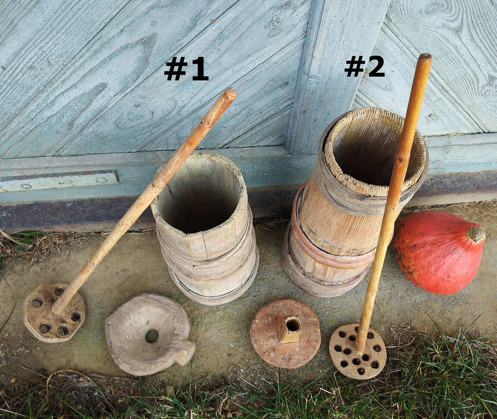 Antique Butter Churn Primitive Country Decor Antique Wooden Bowl Large ...