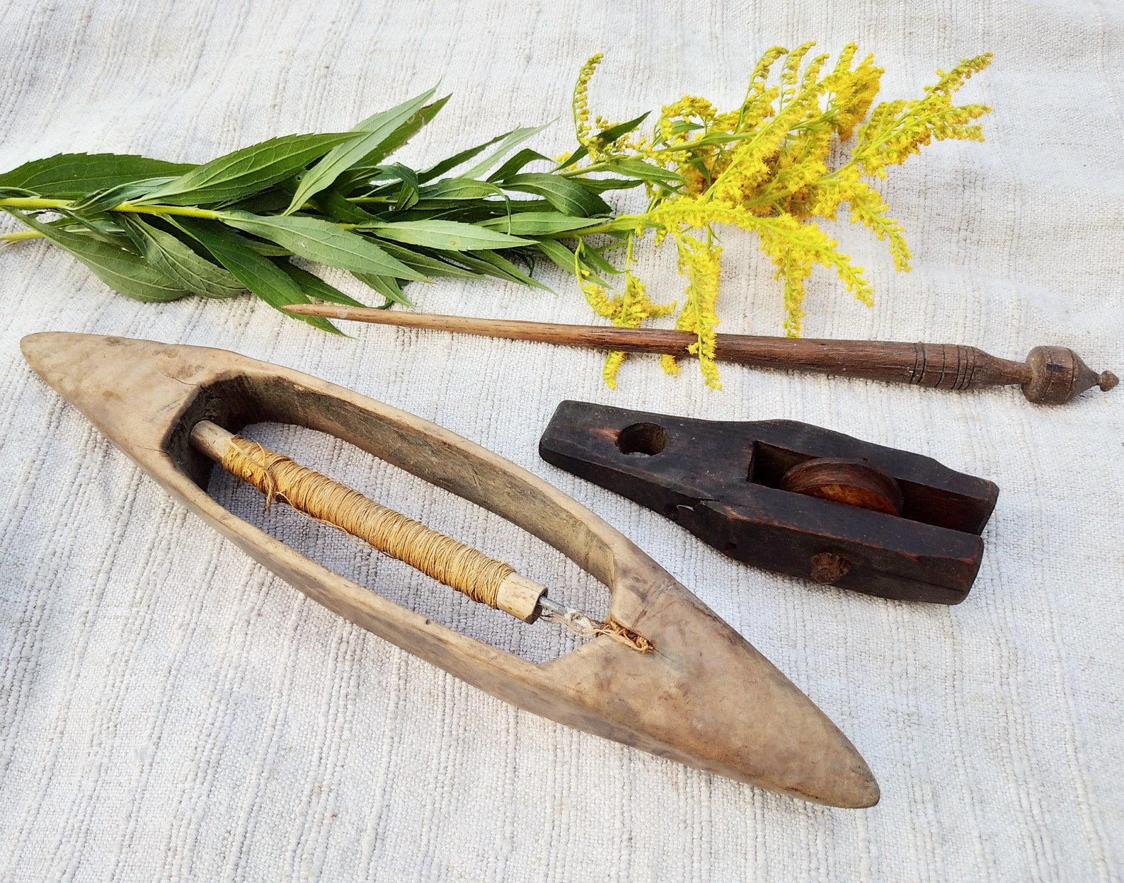 Antique Weaving Shuttle Drop Spindle Old Loom Parts Ancient - Etsy