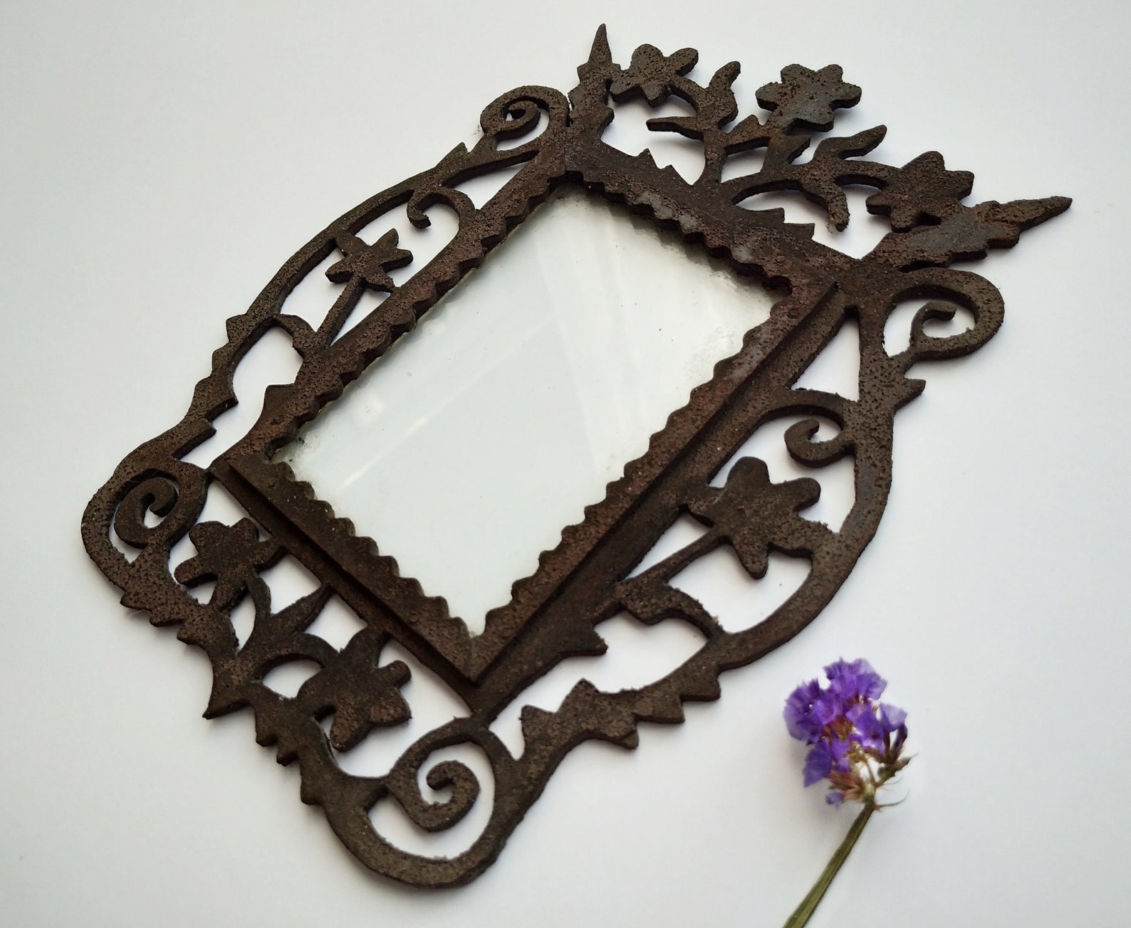 Antique wood frame Primitive photo frames Hand carved rustic | Etsy