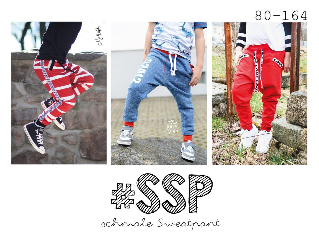 Schnittmuster Schmale Sweatpants SSP Kids 80 164 Inkl. A4/ A0/ Beamerdatei Von Rosarosa Nähen ...