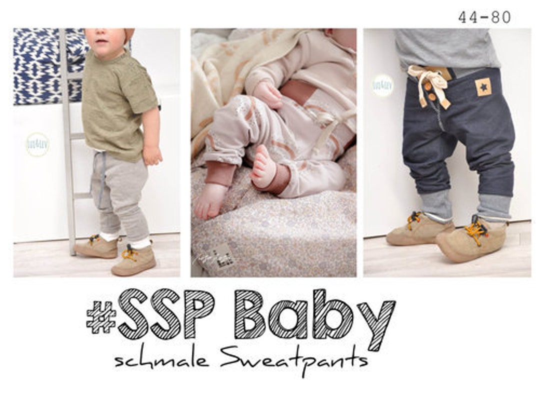 Schnittmuster Schmale Sweatpants #SSP Baby 44 - 80 Inkl. A4/A0/ Beamerdatei Nähen, Babyhose Von ...