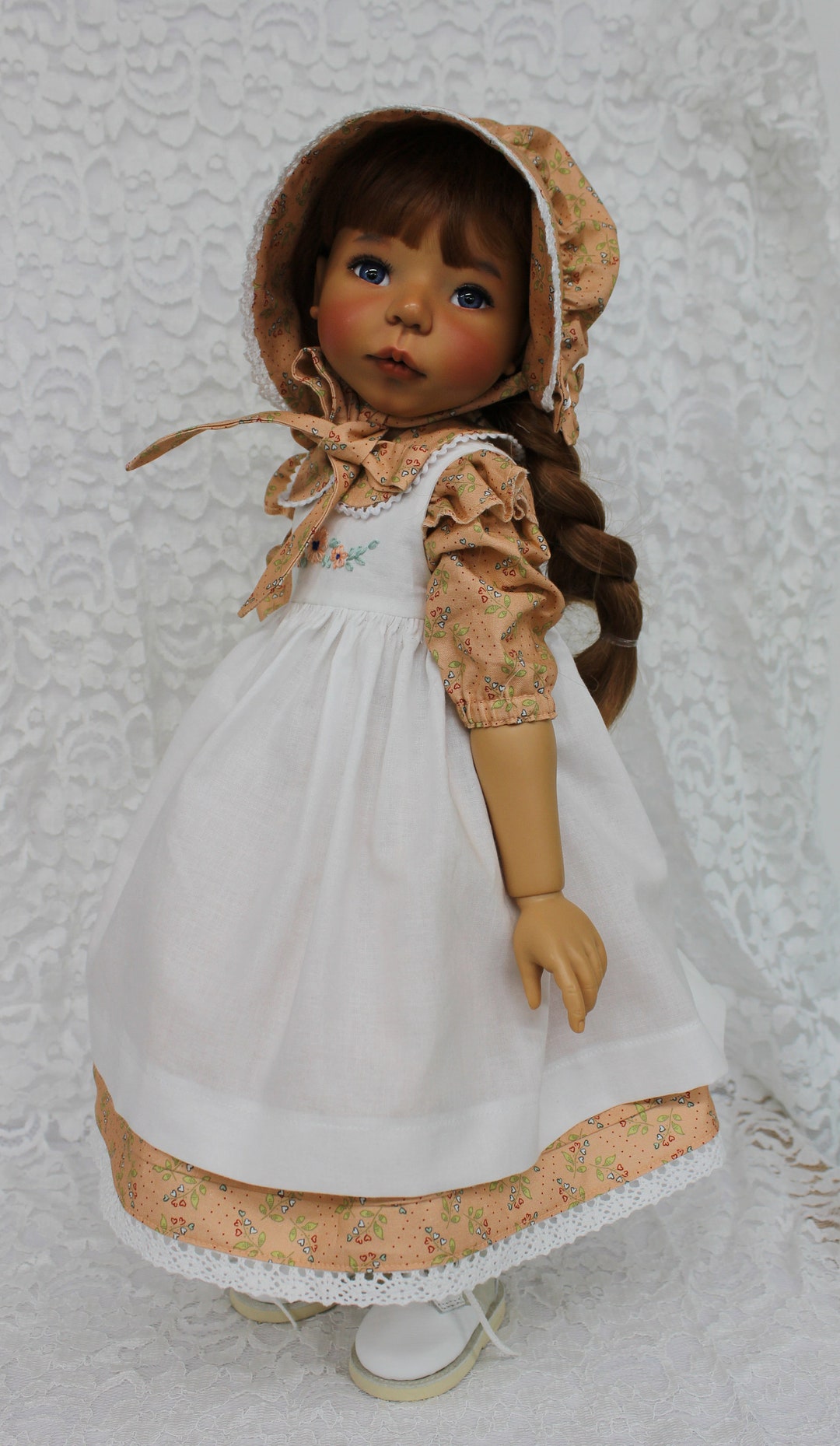 Dress, Pinafore, Bloomers, Bonnet and Stockings to Fit 20 Inch LL My ...