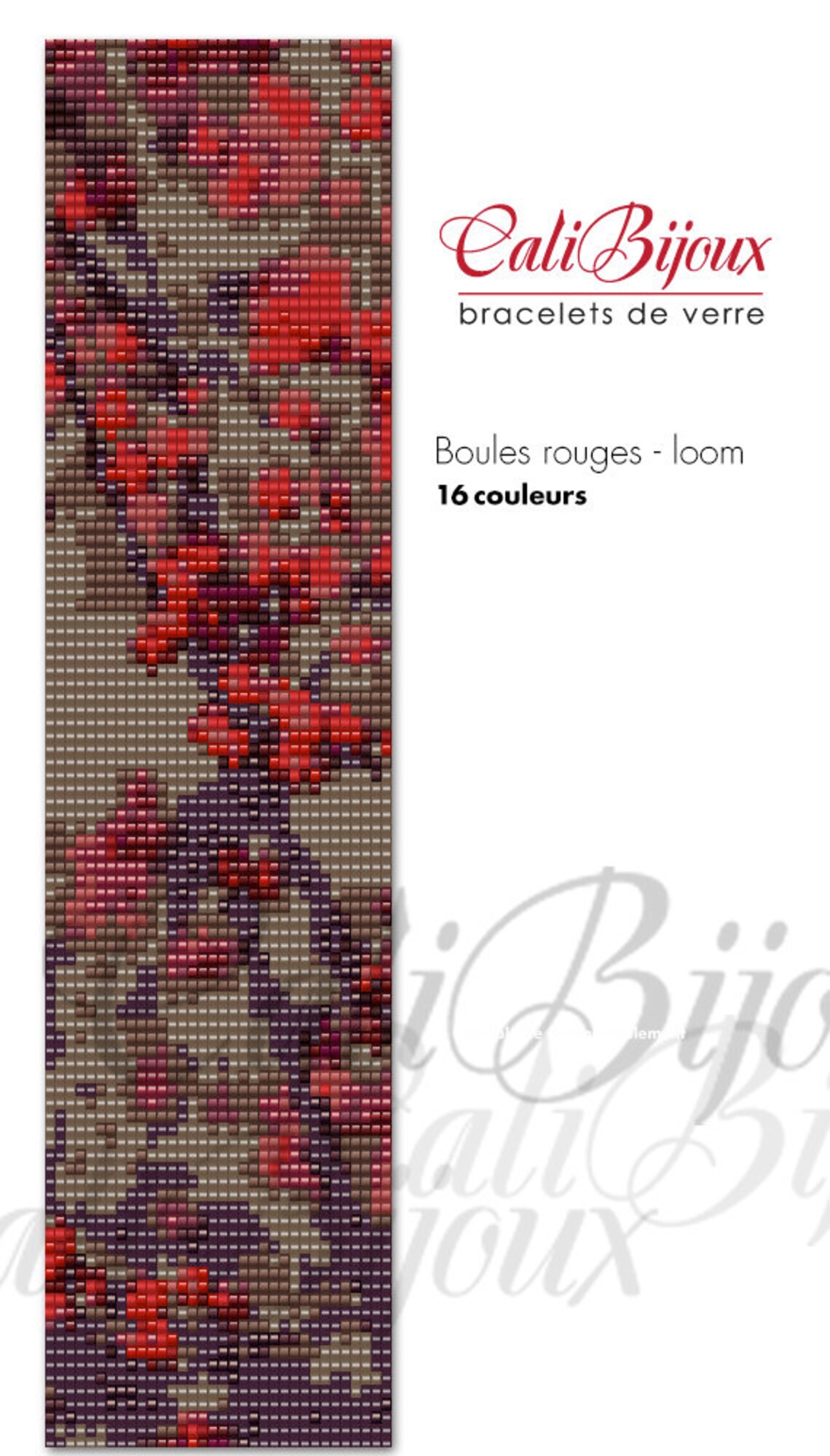 Boules Rouges - LOOM PATTERN - Etsy