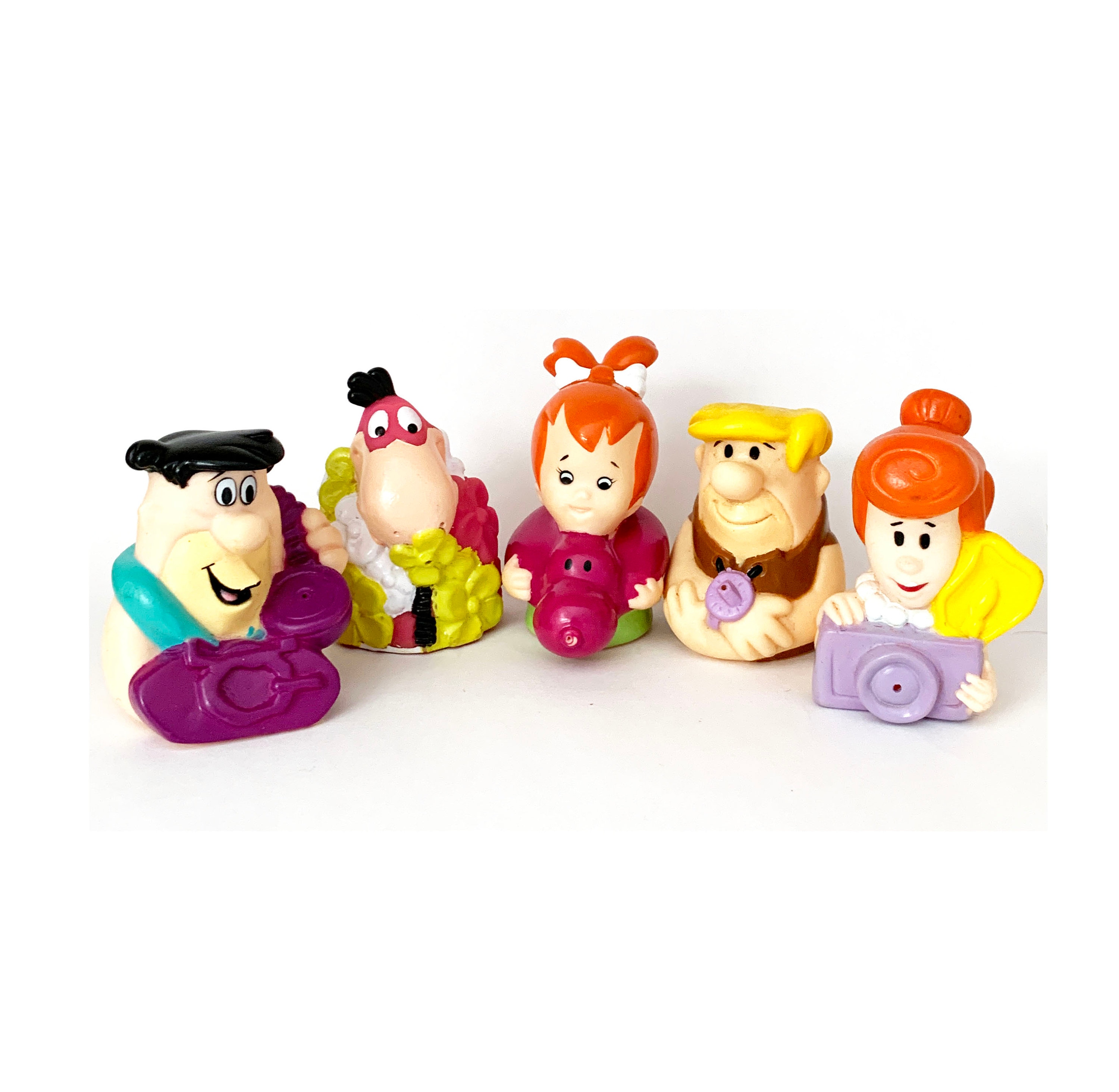 Vintage 80s Flintstones toys Dennys complete set pvc figures | Etsy