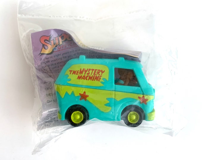Vintage 90s Scooby Doo Mystery Machine Bus Toy Burger King Kids Club ...