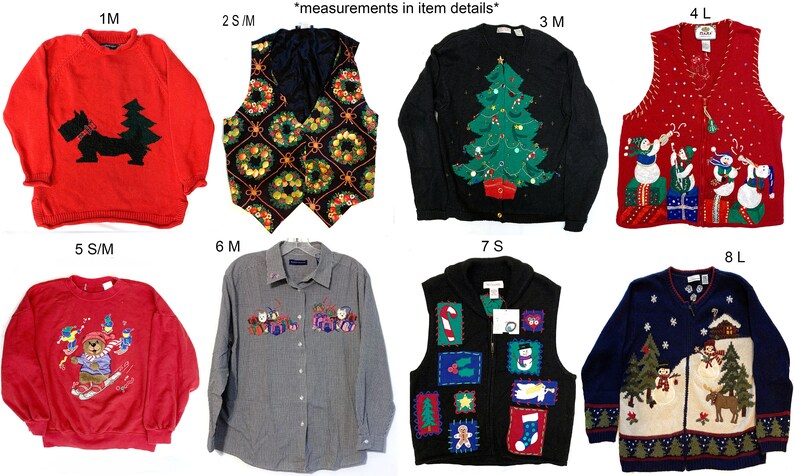 Vintage Christmas Sweater You Pick 80s 90s Xmas Sweatshirt - Etsy