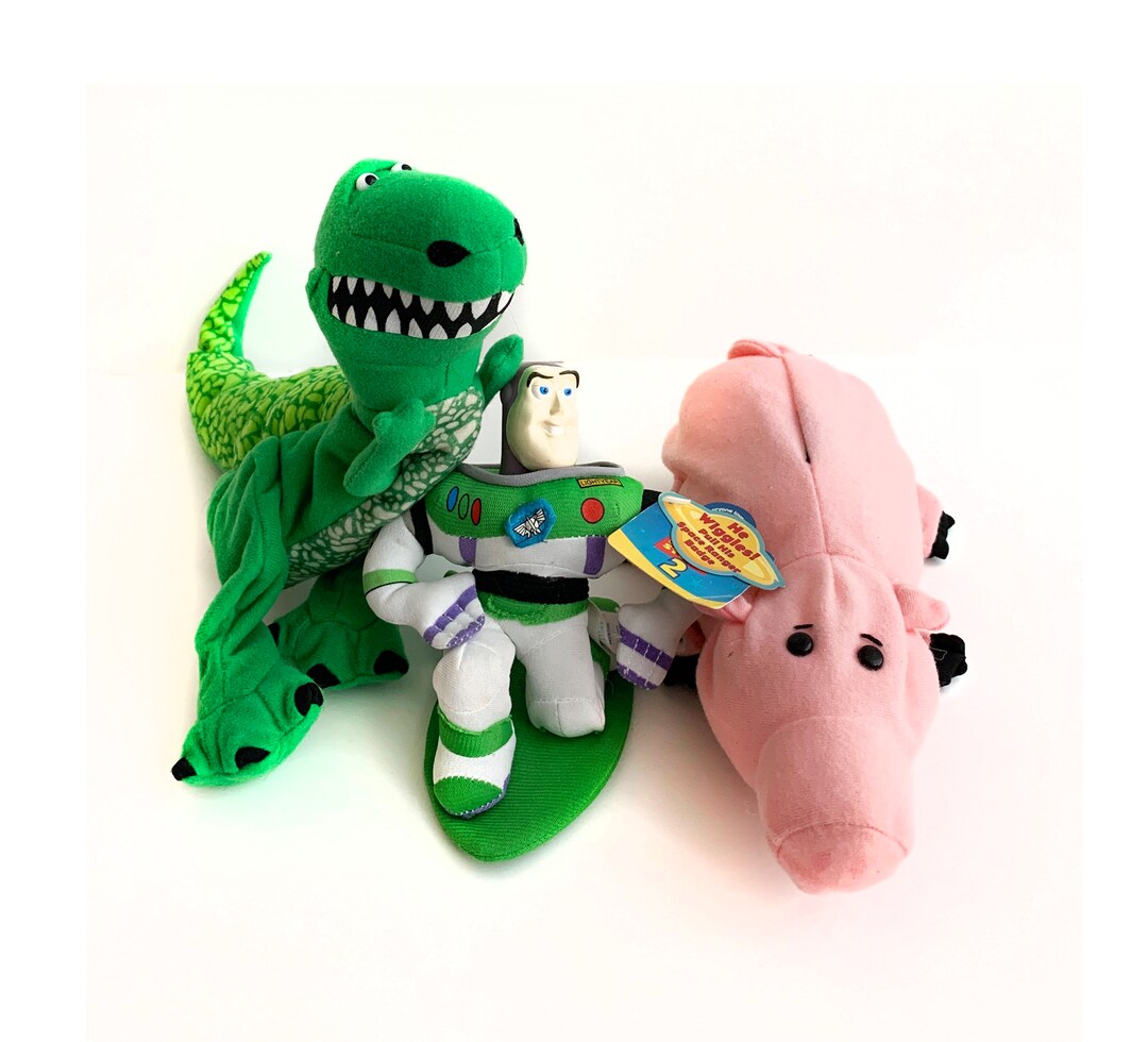 Vintage 90s Toy Story Burger King Toy Lot of 3 Dolls Puppets Buzz Ham ...