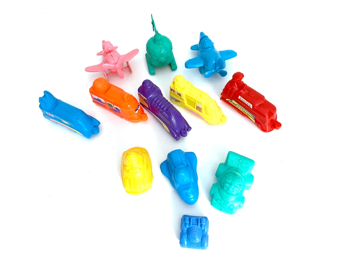 Vintage Mcdonald’s Happy Meal Toy Lot Molded Plastic Toys Vehicles ...