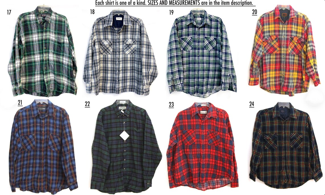 Vintage Flannel Shirt Button Down You Pick 80s 90s All Sizes - Etsy