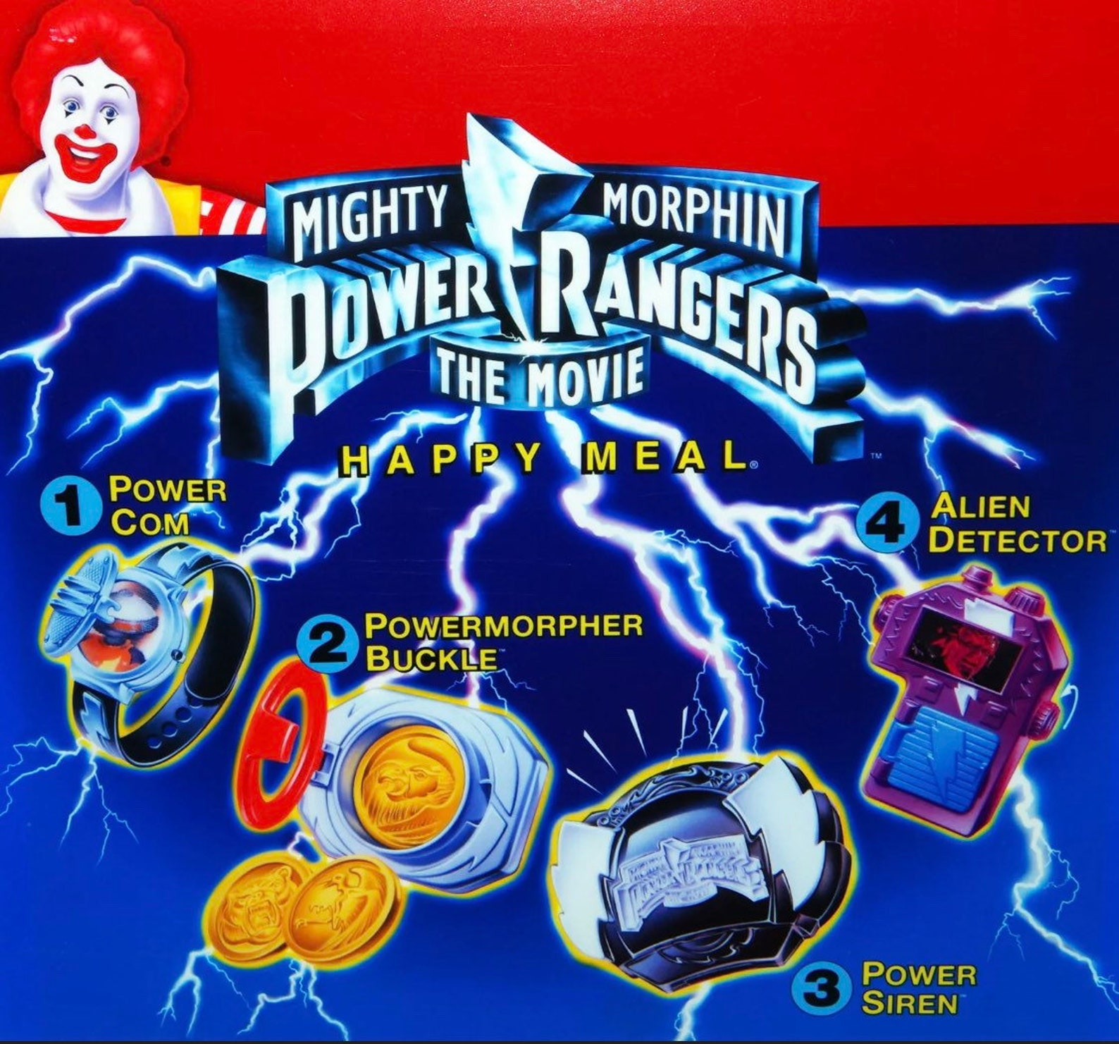 Vintage Power Rangers Happy Meal Mcdonalds Toy Complete Set or ...