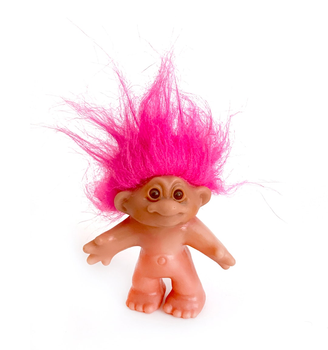 Vintage 80s Troll Doll Toy Pink Hair Dam 1986 - Etsy UK
