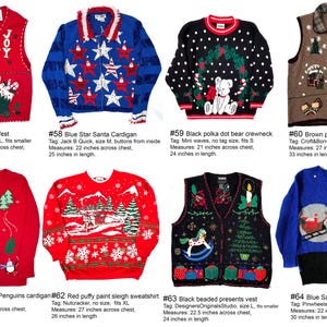 Vintage Christmas Sweater You Pick 80s 90s Xmas Sweatshirt Men's Women's All Sizes Ugly Sweater ...
