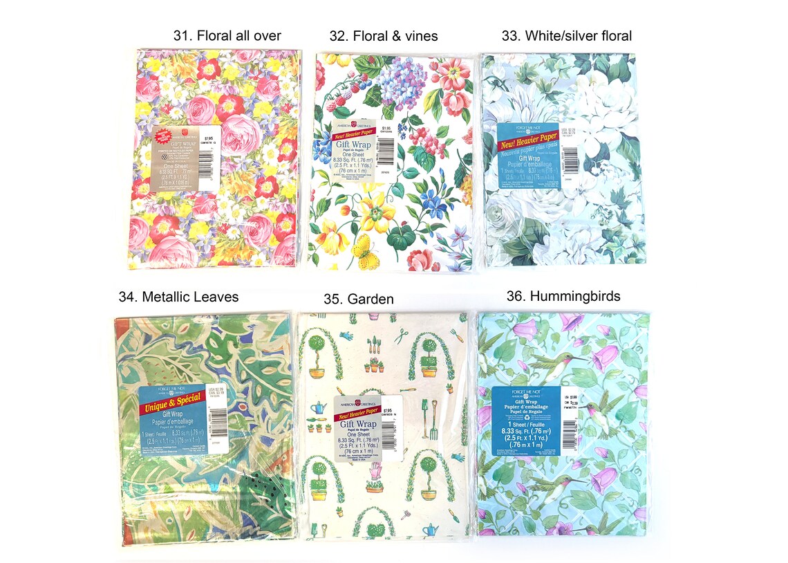Vintage Wrapping Paper 80s 90s Sealed New Packages Birthday YOU PICK - Etsy